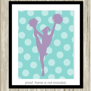 Cheer Leader Wall Art, Pom Poms, Gymnastics Wall Art, Dance Girls Art ...