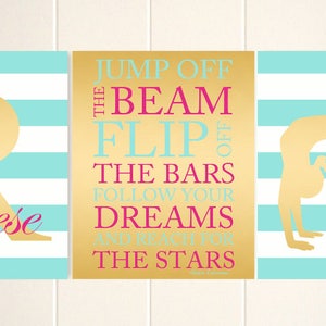 Jump off the Beam Flip off the Bars, Gymnastics Inspired Room Decor ...