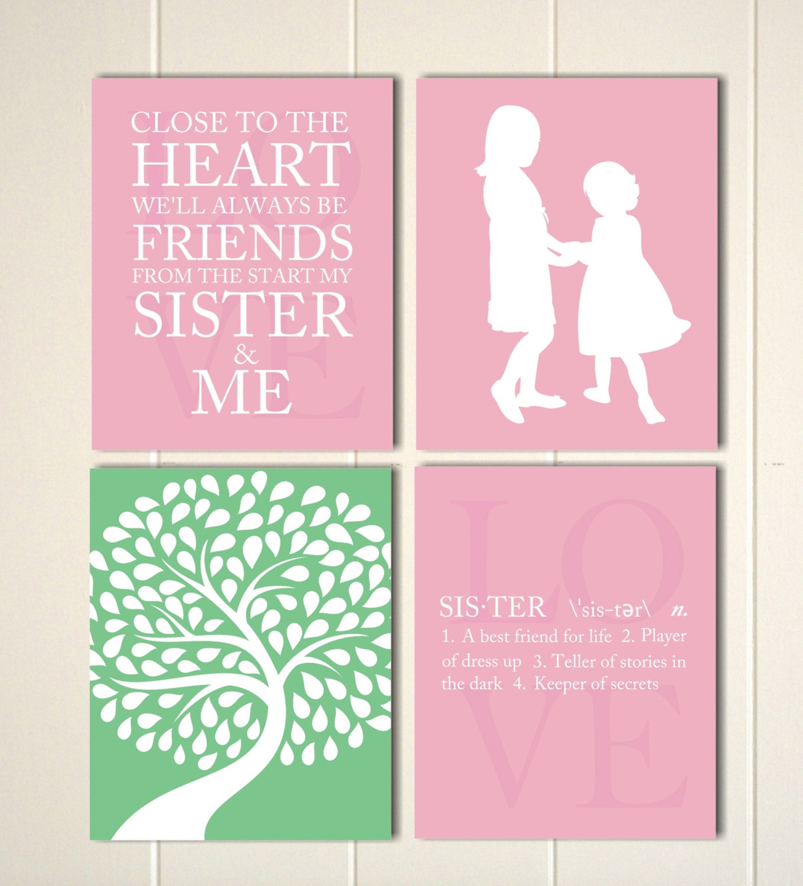 Sisters Nursery Art Sisters Wall Art Siblings Art Girls - Etsy
