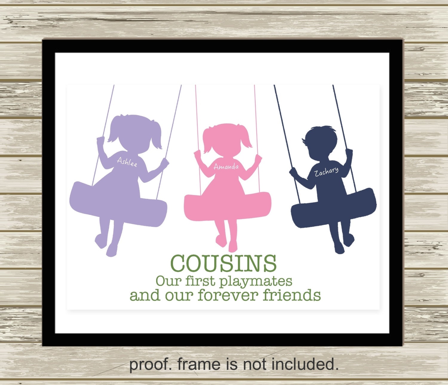 Cousins Wall Art Grandparents Gift Idea Gift for Grandma | Etsy