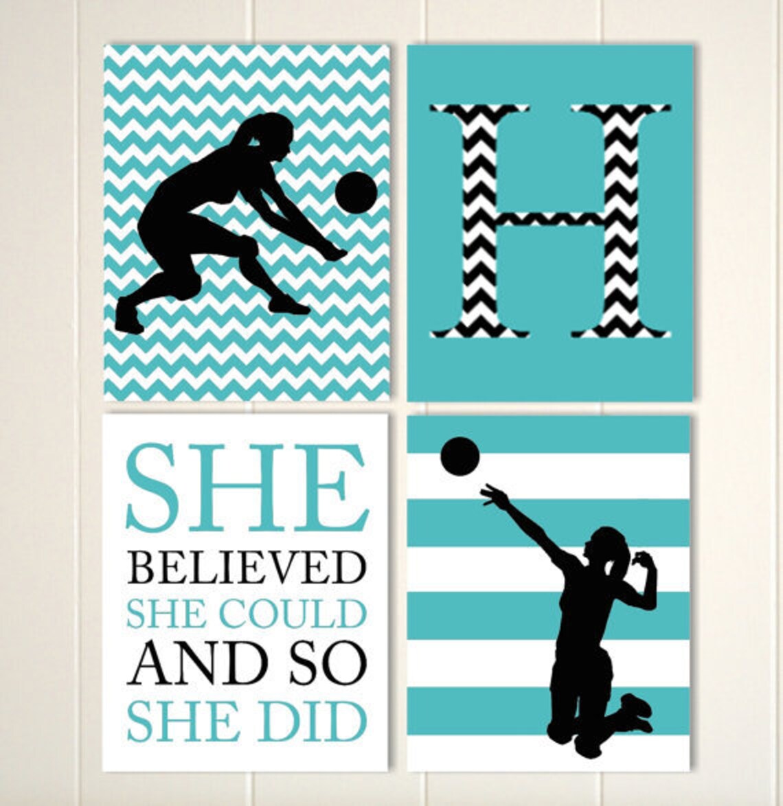 Girls Volleyball Wall Art Volleyball Room Decor Girls - Etsy