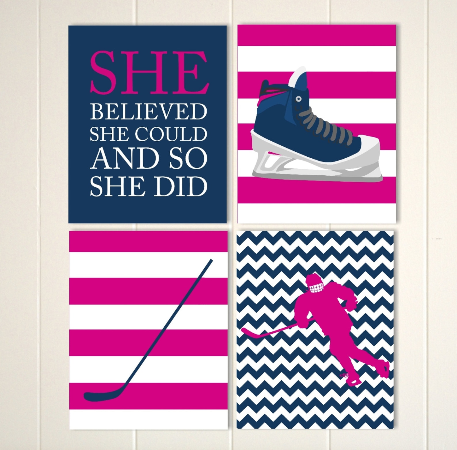 Girl Ice Hockey Wall Art Ice Hockey Ice Hockey Skates Girls | Etsy