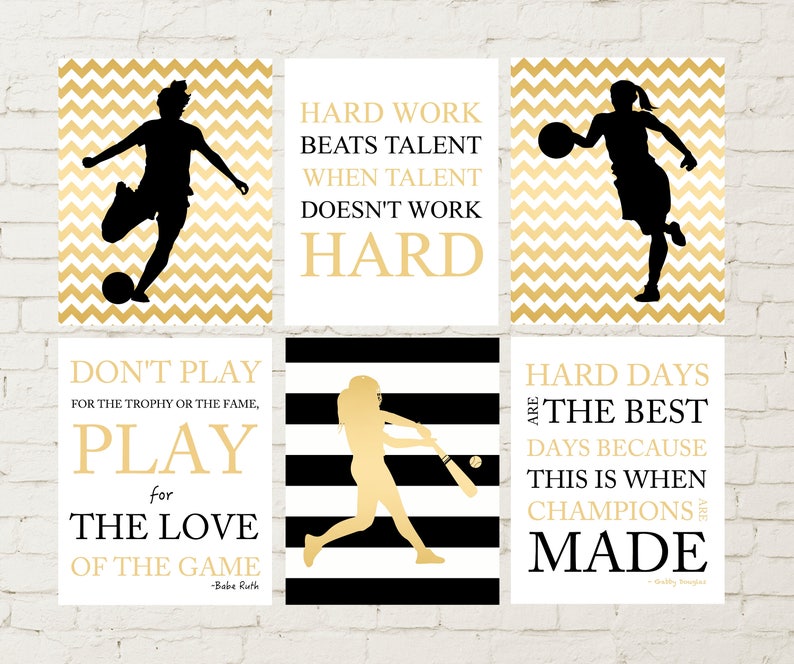 Teen girl gift sports wall art inspirational art for girl | Etsy