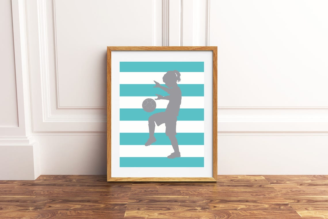 Soccer Gift Girls Soccer Theme Room Decor Motivational Art | Etsy