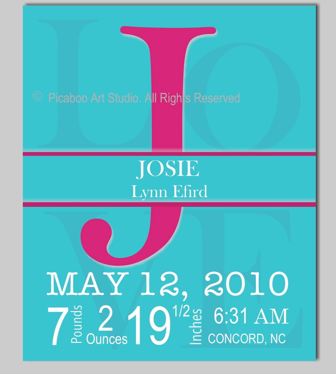 Monogram Nursery Art Baby Boy Nursery Monogram Birth - Etsy