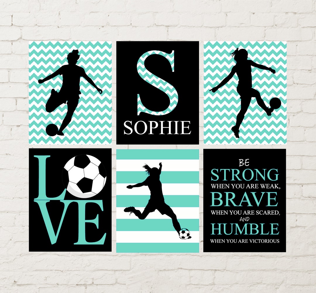 Soccer Theme Room Decor, Soccer Wall Art, Female Soccer, Soccer Girl ...