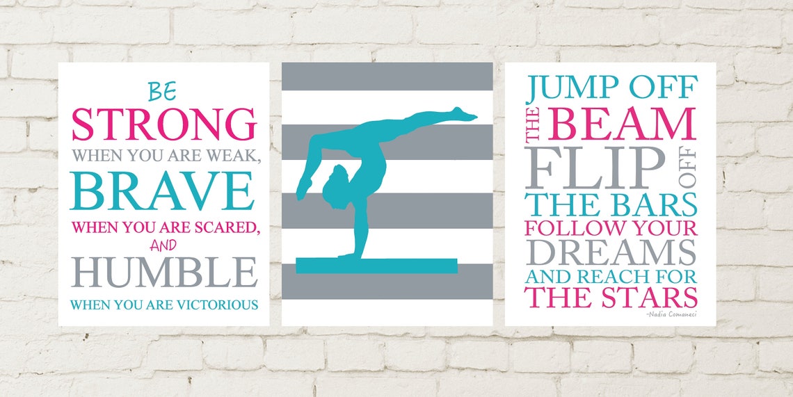 Gymnastics Wall Art Gymnast Room Decor Teen Girl Wall Art | Etsy