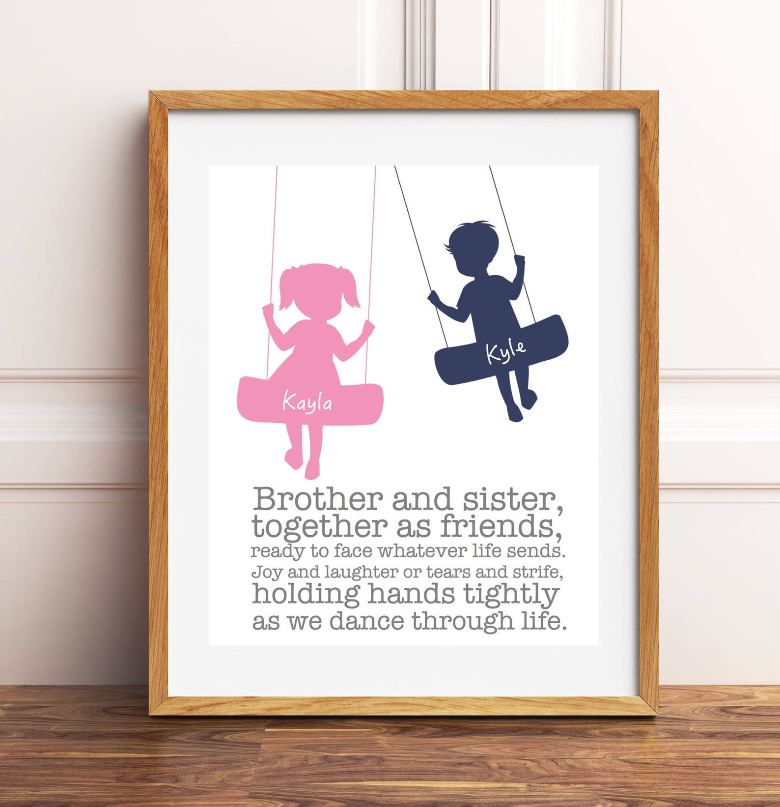Two brothers wall art twin boys wall art brothers boys | Etsy
