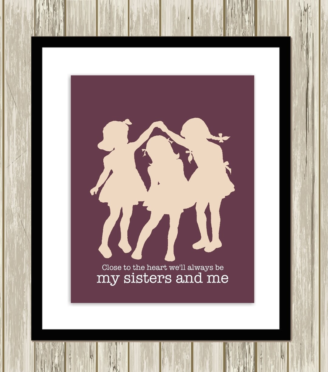 Sisters Wall Art, Sisters Room Art, Three Sisters Wall Art, Siblings ...