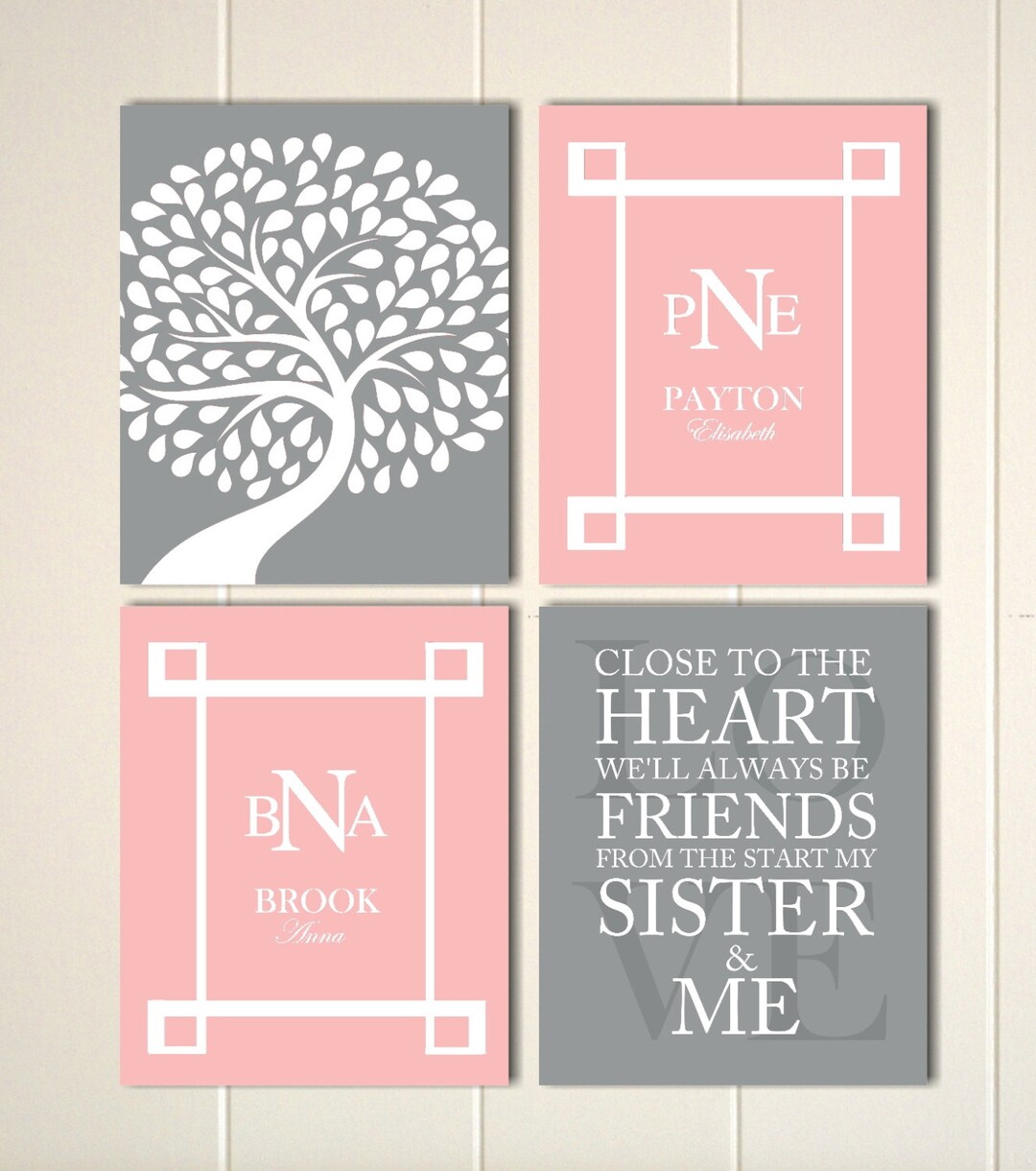 Twins Nursery Art, Sisters Wall Art, Siblings Art, Girls Wall Art ...