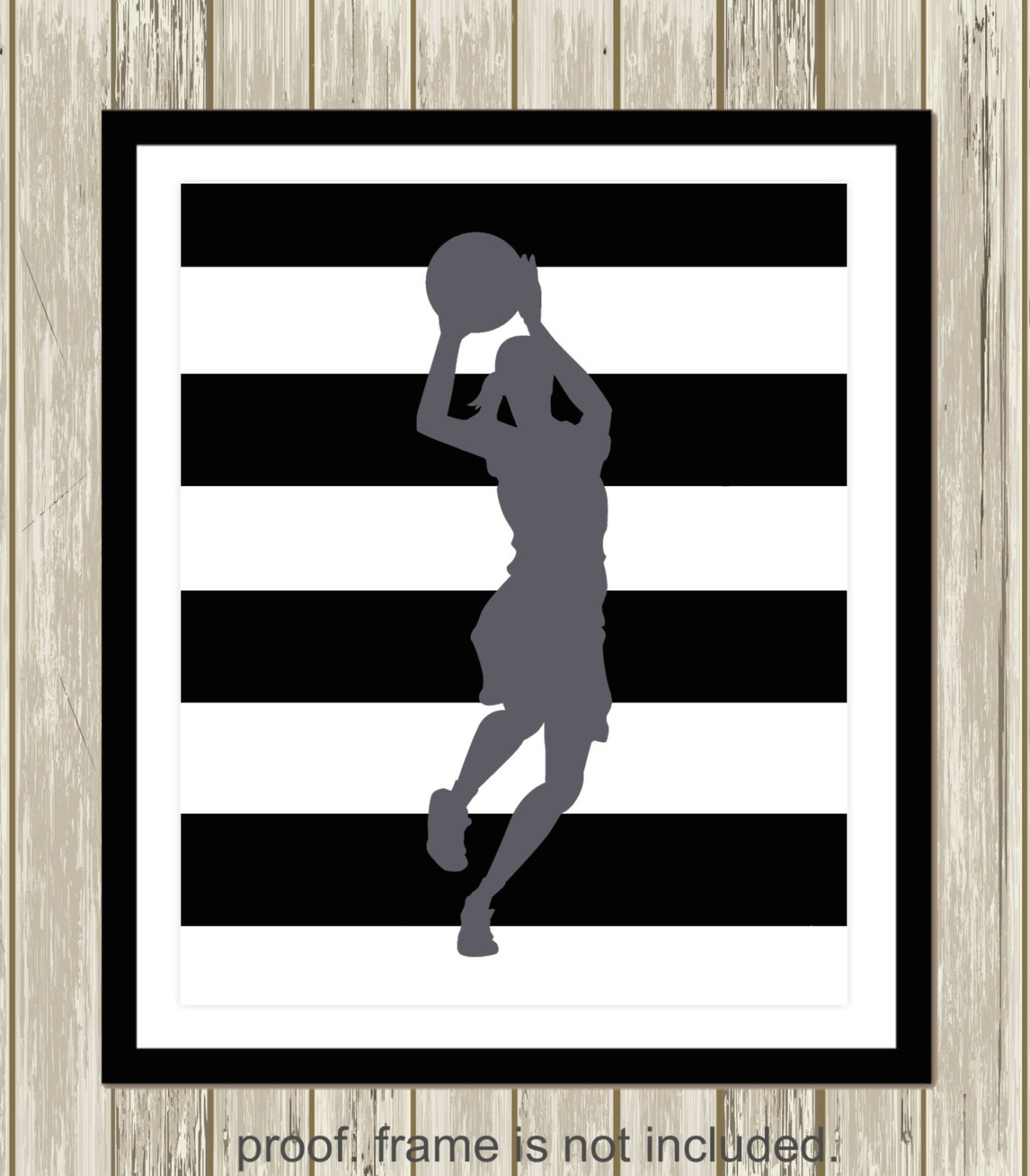 Teen girl wall art basketball girl female basketball | Etsy