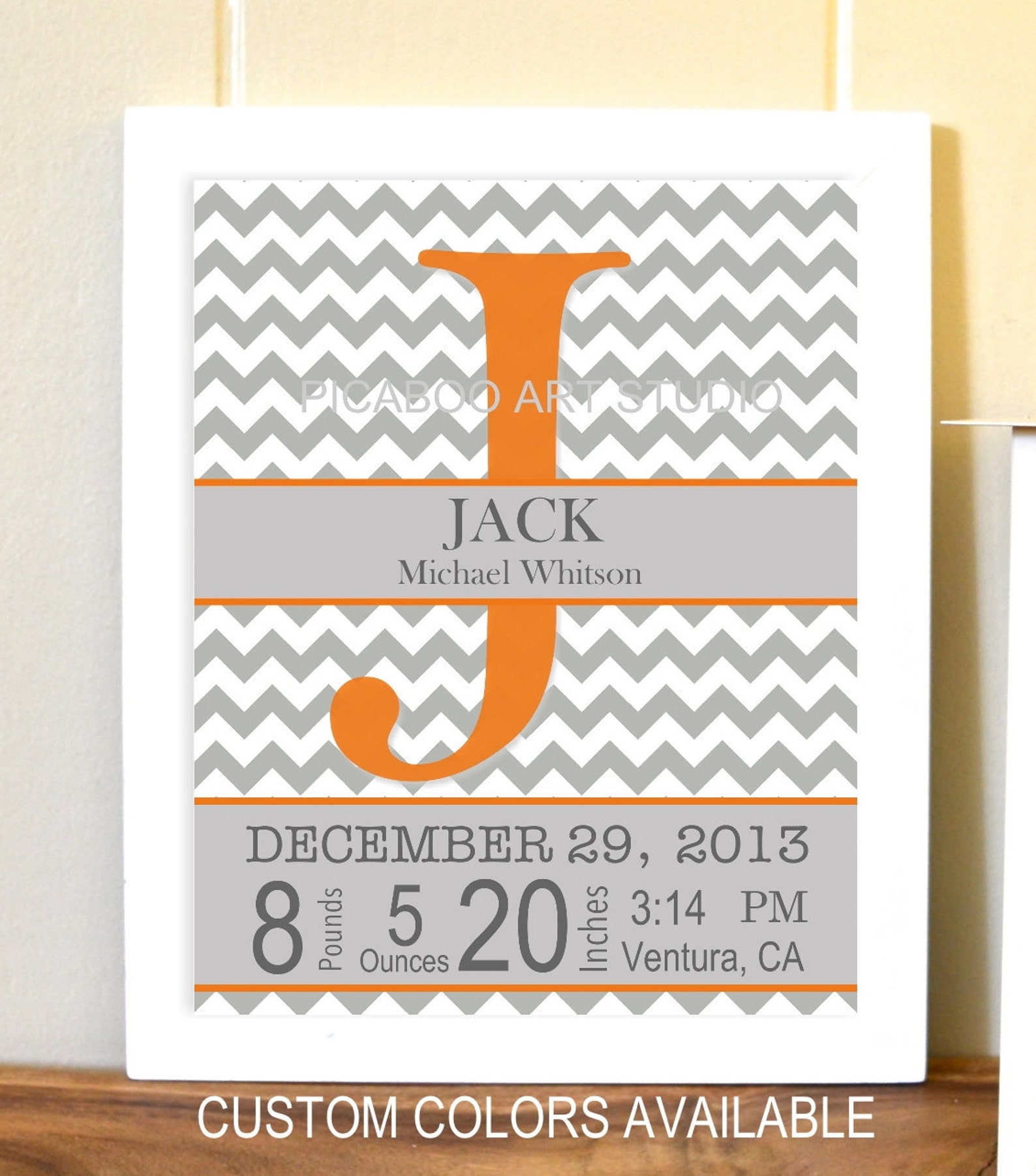 Baby Monogram Baby Boy Wall Art Baby Boy Nursery Baby Name | Etsy