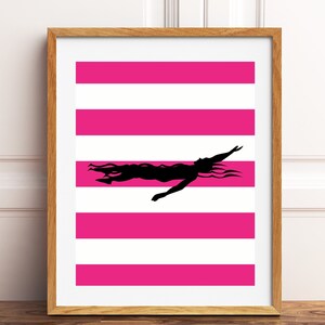 Swimmer Wall Art, Backstroke, Butterfly Swimmer, Girl Swimmer, Monogram ...