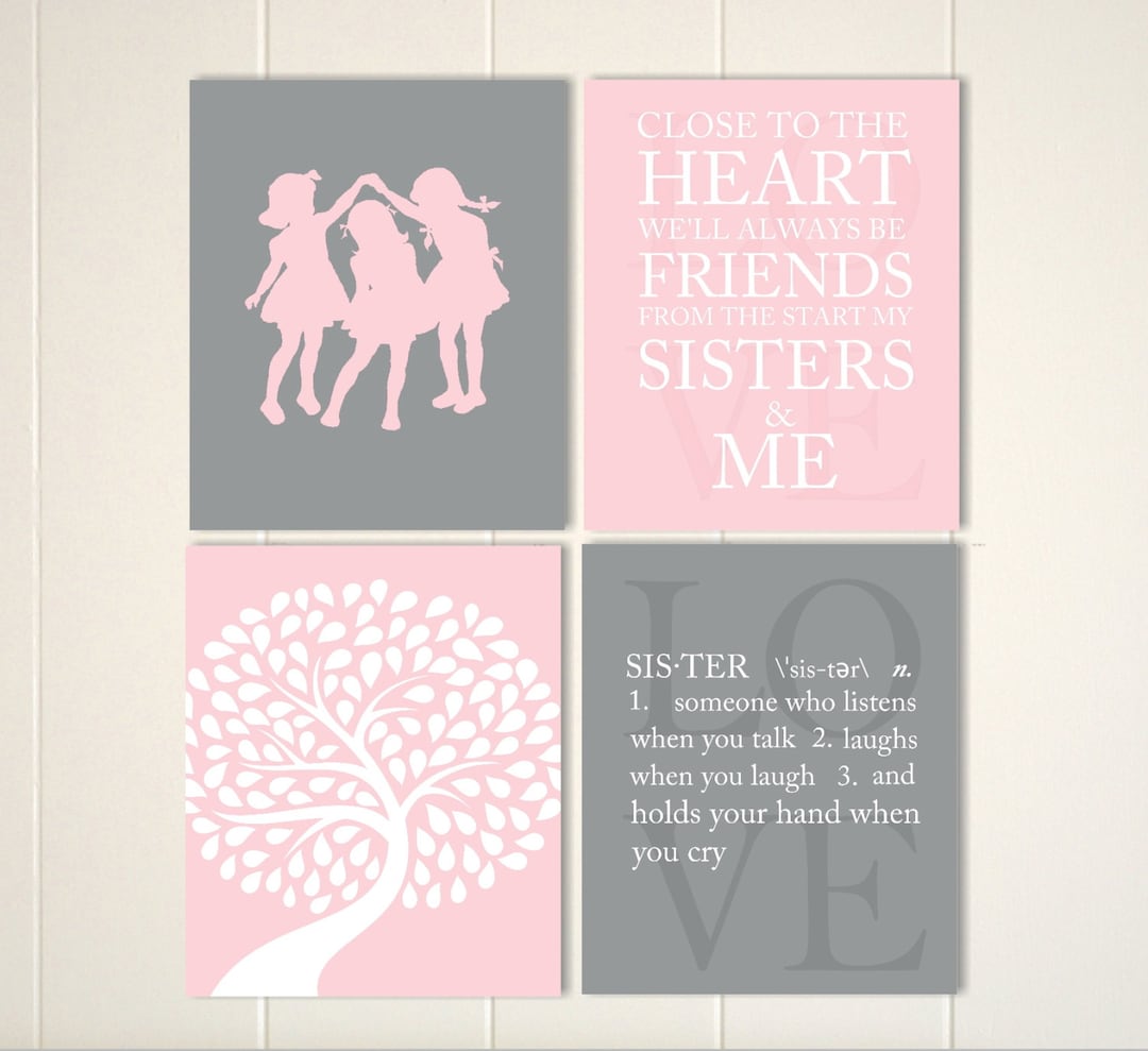 Sisters, Sisters Wall Art, Sisters Quotes, Girls Quotes Wall Art, Kids ...