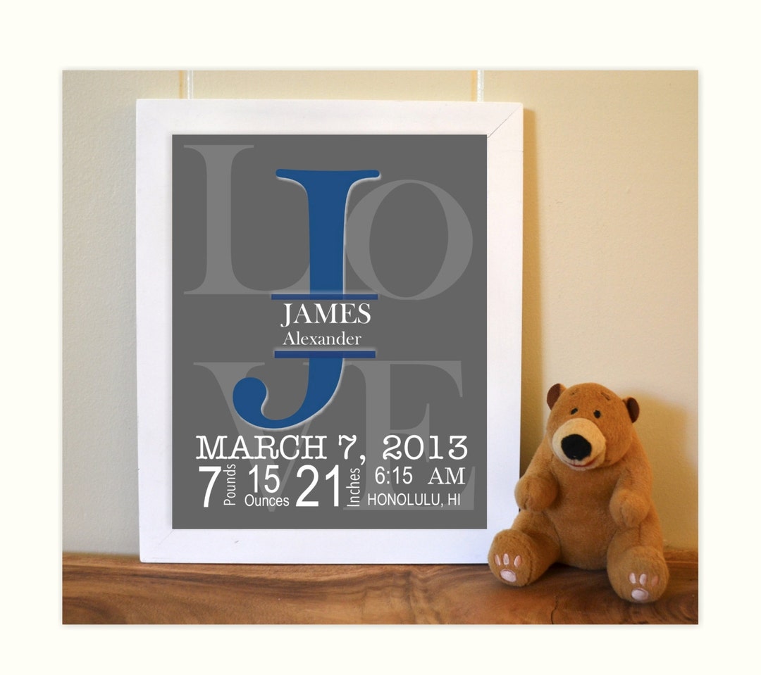 Nursery Monogram Art Baby Boy Nursery Nursery Letters Baby - Etsy