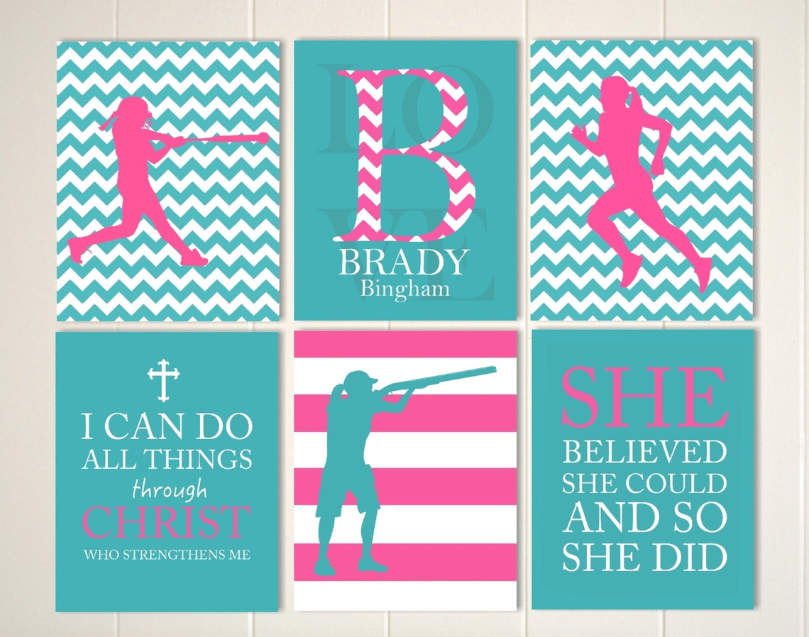 Girls Sports Motivational Art Inspirational Quote Art | Etsy