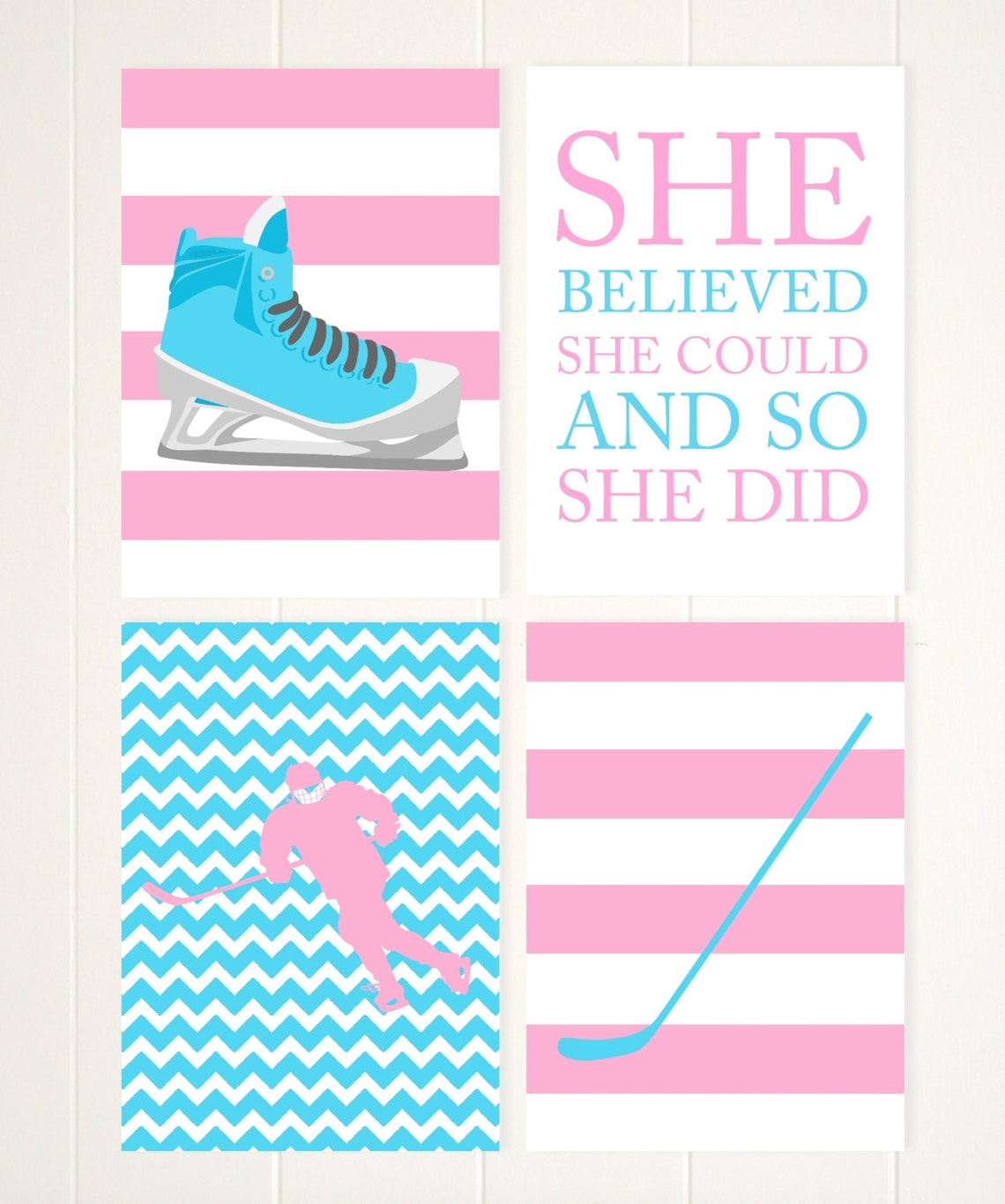 Girl Ice Hockey Wall Art Ice Hockey Ice Hockey Skates Girls | Etsy