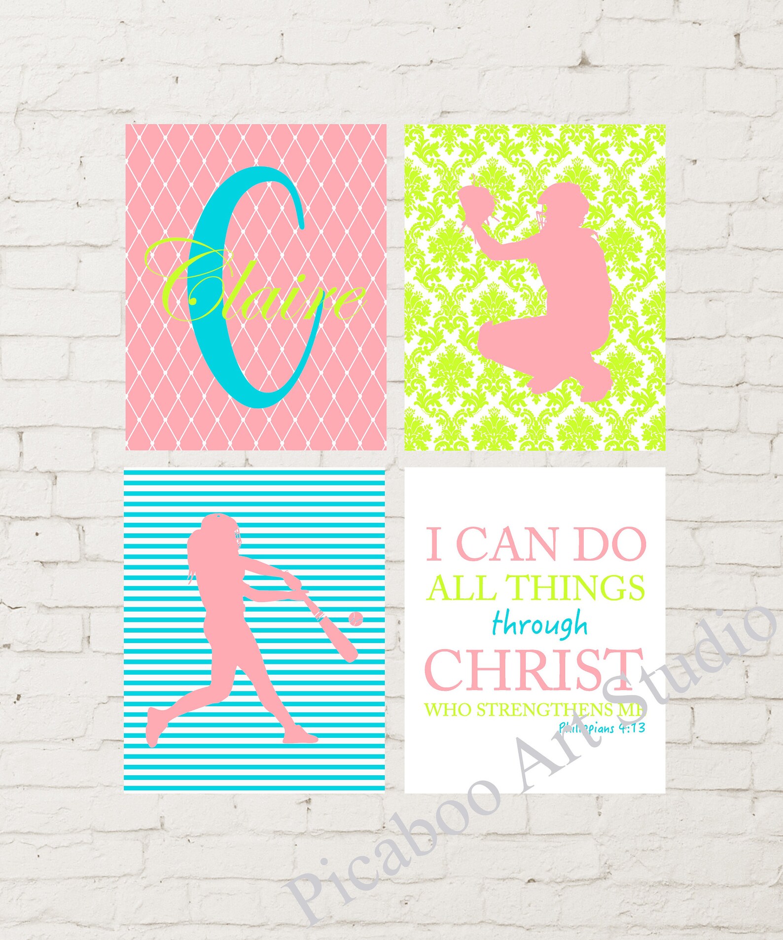 Christian Wall Art Bible Verse Print Art Girls Room Decor - Etsy