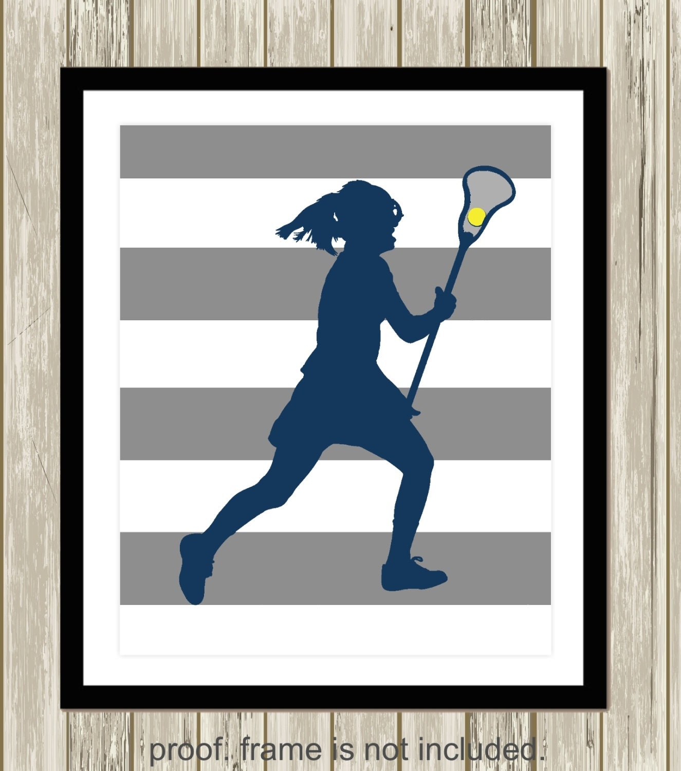 Girl's Wall Art Lacrosse Art Girls Lacrosse Sports Art | Etsy