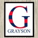 Boy Monogram Custom Name Art Boys Bedroom Decor Boys Room - Etsy