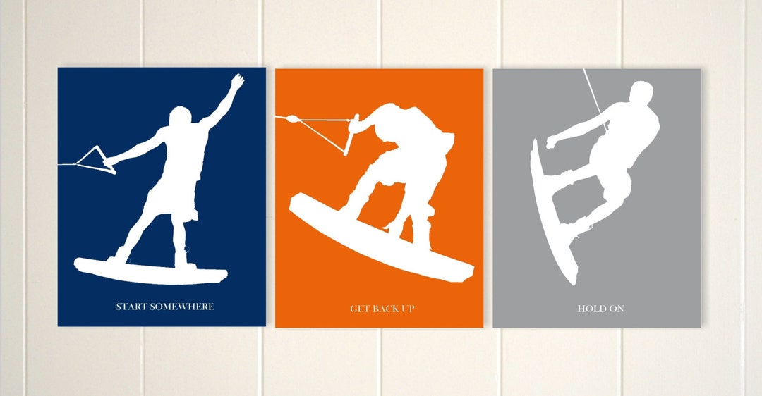 Wakeboarding Room Decor Wakeboarding Wall Art Motivational - Etsy