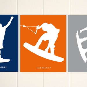Wakeboarding Room Decor Wakeboarding Wall Art Motivational - Etsy