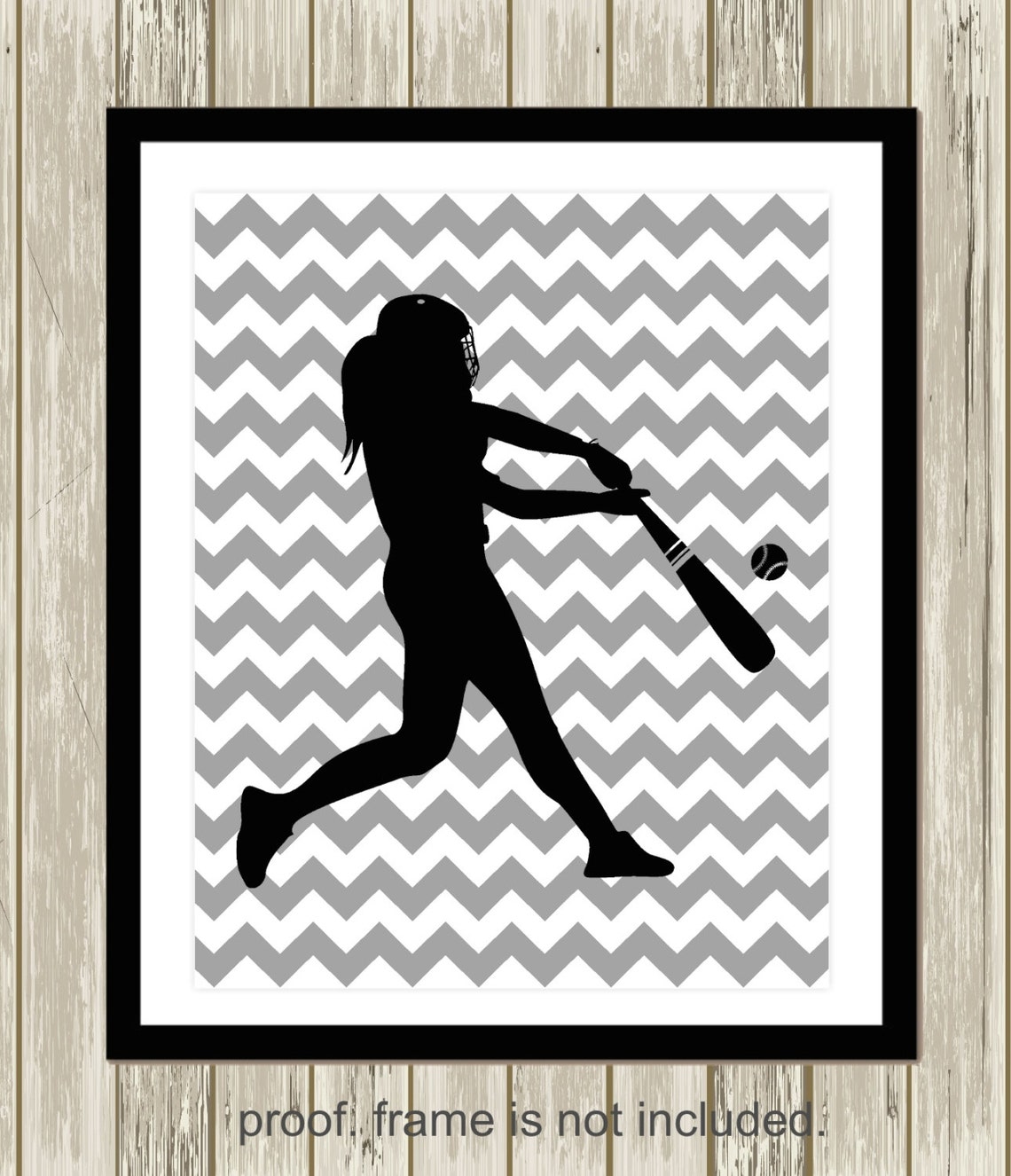 Girls Sports Wall Art Softball Girls Art Softball Catcher - Etsy