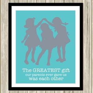 Three Sisters Art Print, Sisters Together as Friends Ready to Face ...