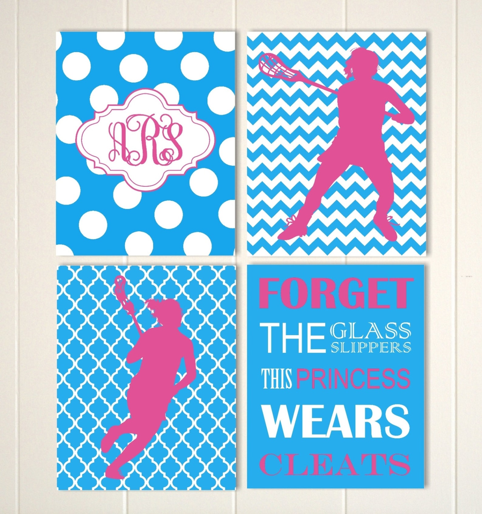 Monogram Girls Lacrosse Wall Art Lacrosse Room Decor Girls - Etsy