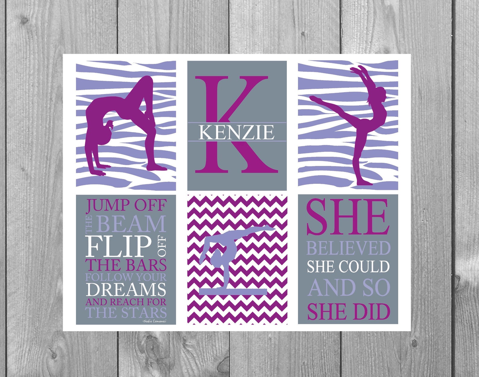 Collage Wall Art Gymnastics Wall Decor Gift for a Girl | Etsy