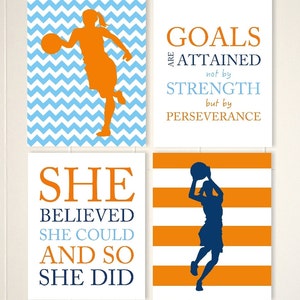 Girls Motivational Art Typography Art Basketball Girl - Etsy