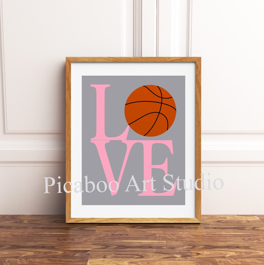 LOVE Basketball Sign, LOVE Sign, LOVE Soccer, Custom Sports Prints ...