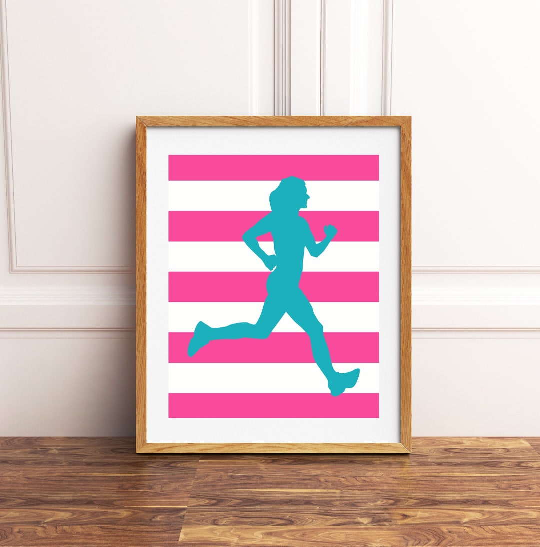 Runner, Track and Filed, Girl Athlete, Sports Art, Custom Sports Design ...