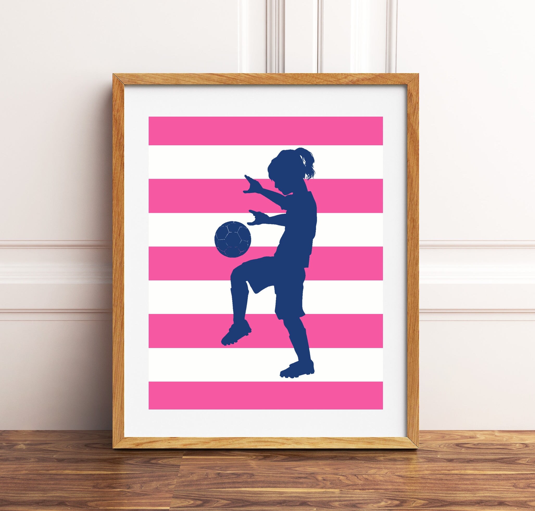 Soccer poster soccer decoration soccer girl soccer art | Etsy