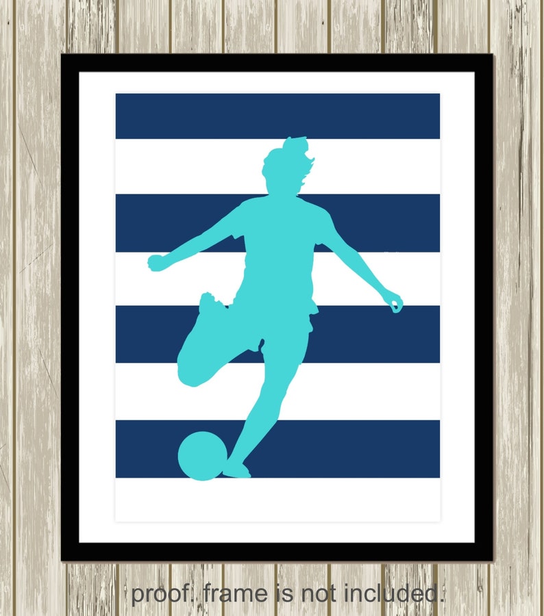 Soccer Girl Wall Art Gift for Girl Tween Girl Room Decor - Etsy