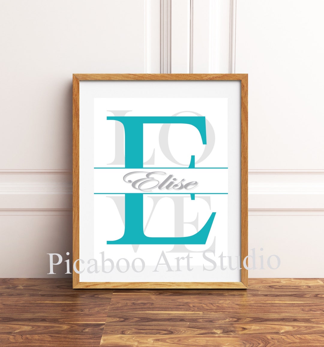 Name Art, Baby Girl Nursery Art, Girls Bedroom Art, Monogram Print ...