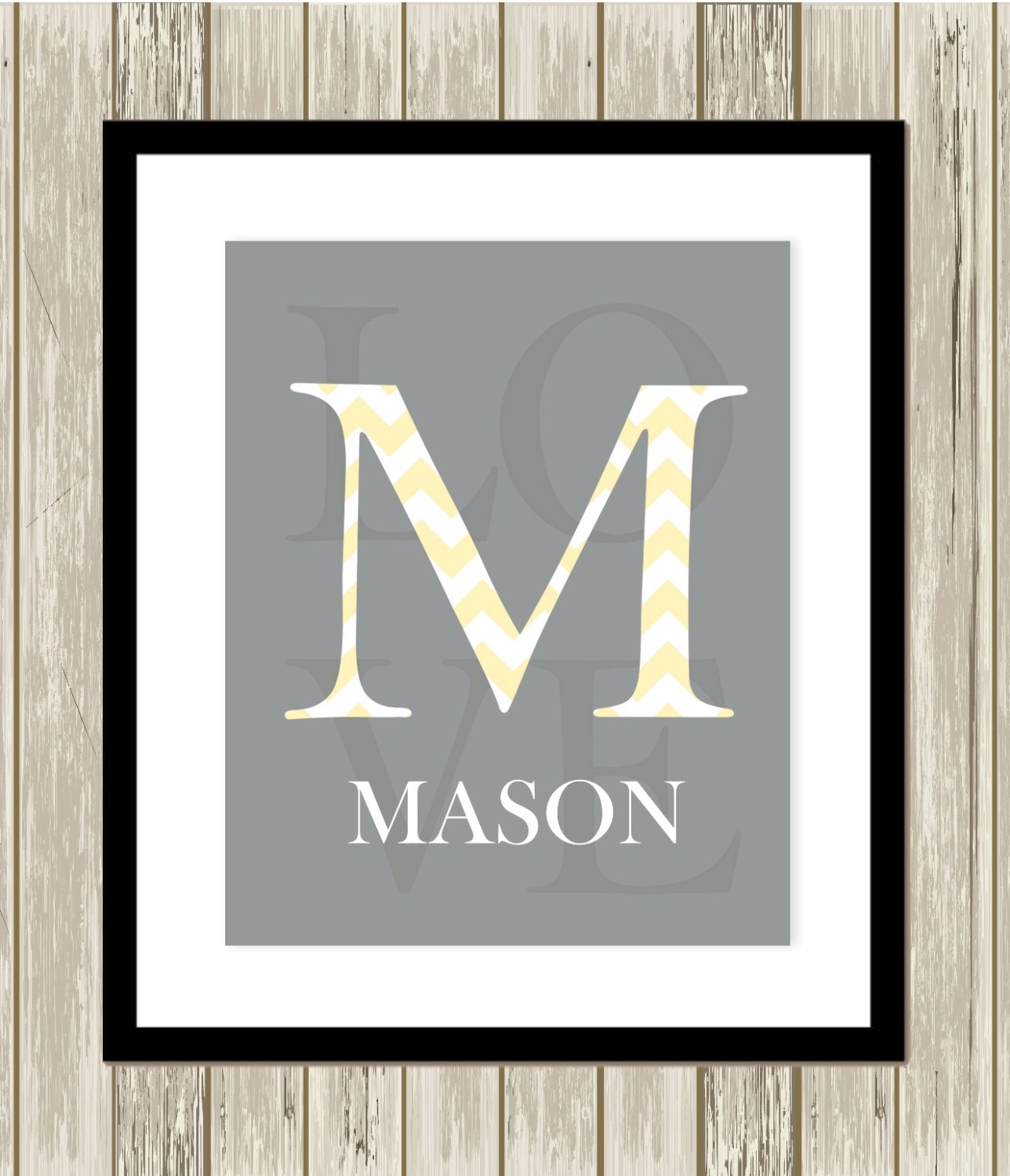 Baby Name Wall Art Baby Boy Nursery Nursery Monogram Art | Etsy