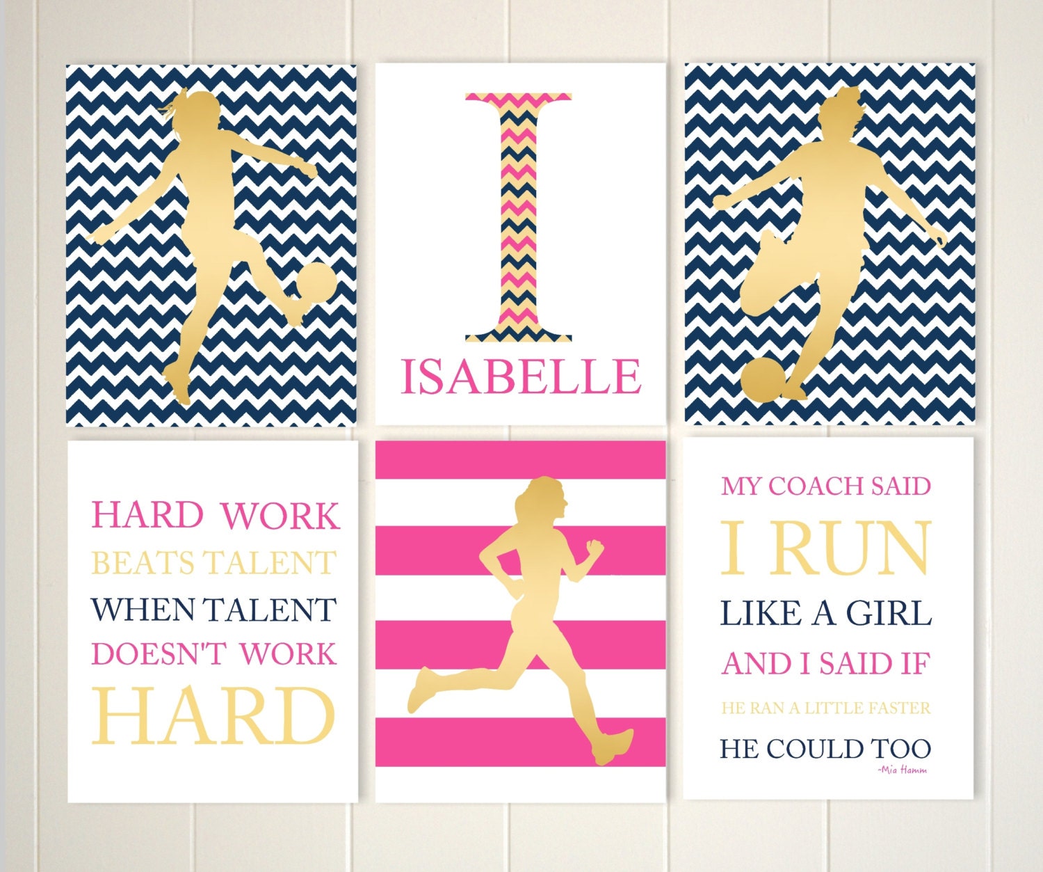 Inspirational Girls Wall Art Runner Wall Art Track Girl Wall | Etsy