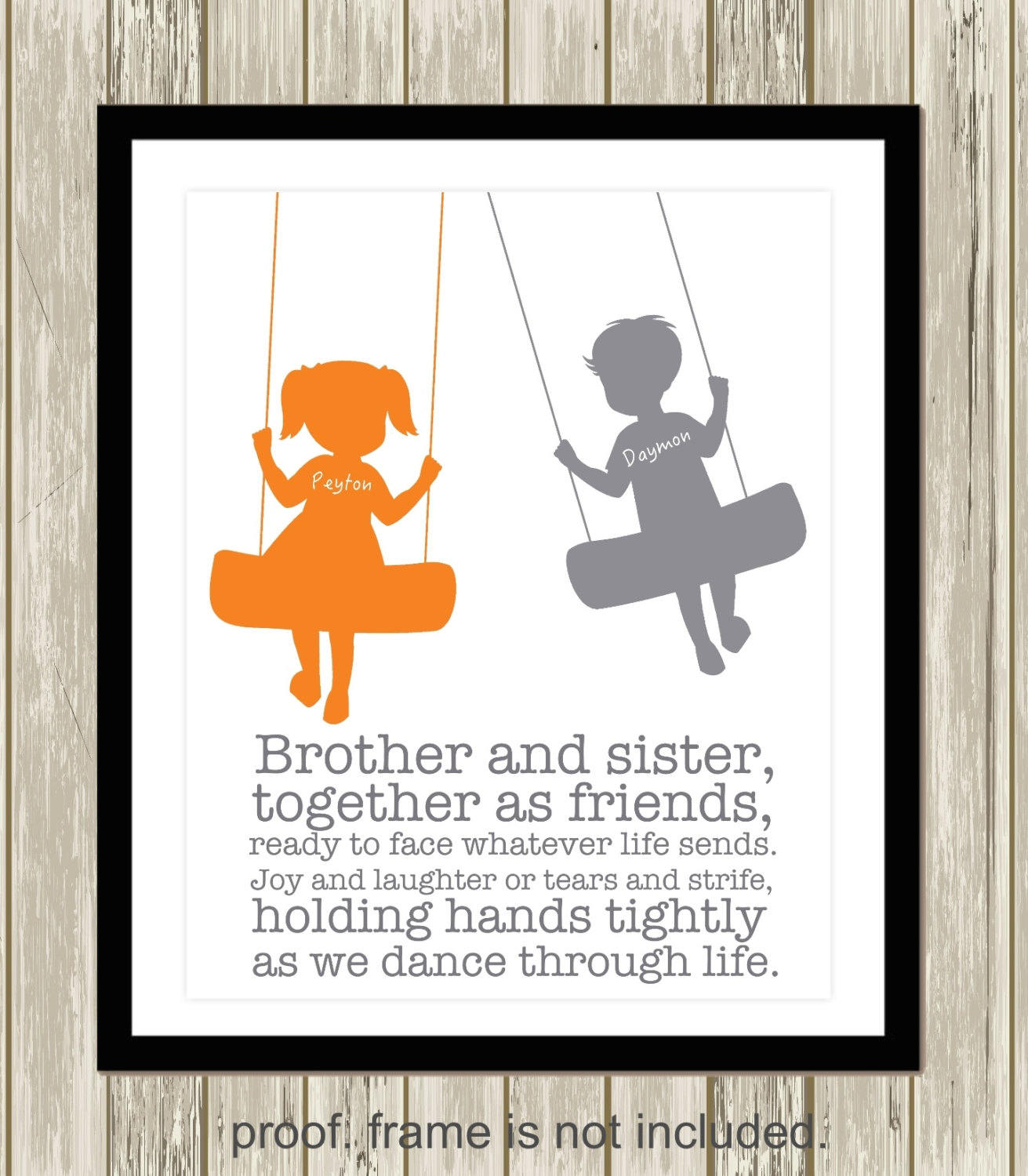 Multiple Siblings Wall Art Siblings Art Brother Sister Art - Etsy
