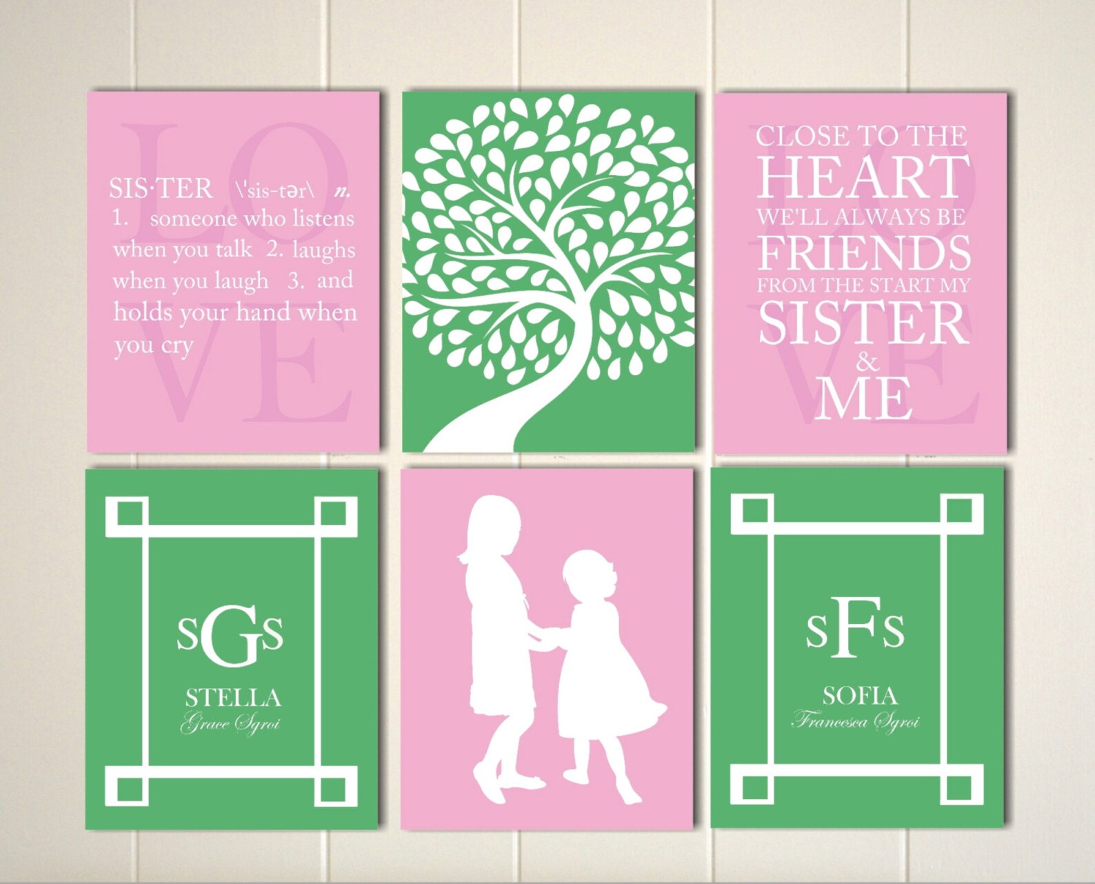 Sisters Wall Art Girls Wall Art Baby Girl Nursery Twins - Etsy