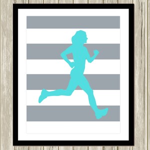 Teen Girl Wall Art Girls Wall Art Track Runner Soccer Girl - Etsy