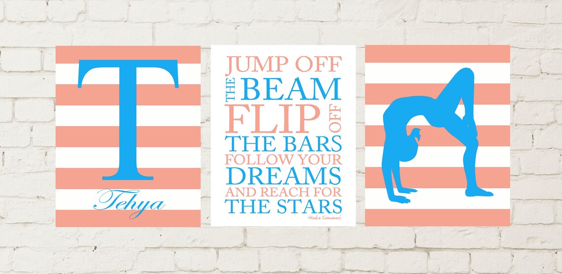 Gymnastics Inspired Room Decor Gymnast Gift Idea Jump off - Etsy