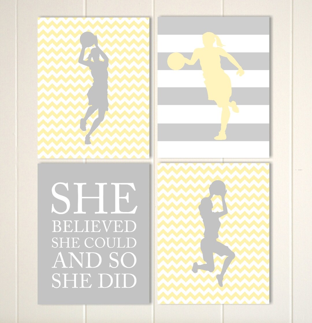 Basketball Girl Wall Art, Basketball Poster, Girls Motivational Art ...