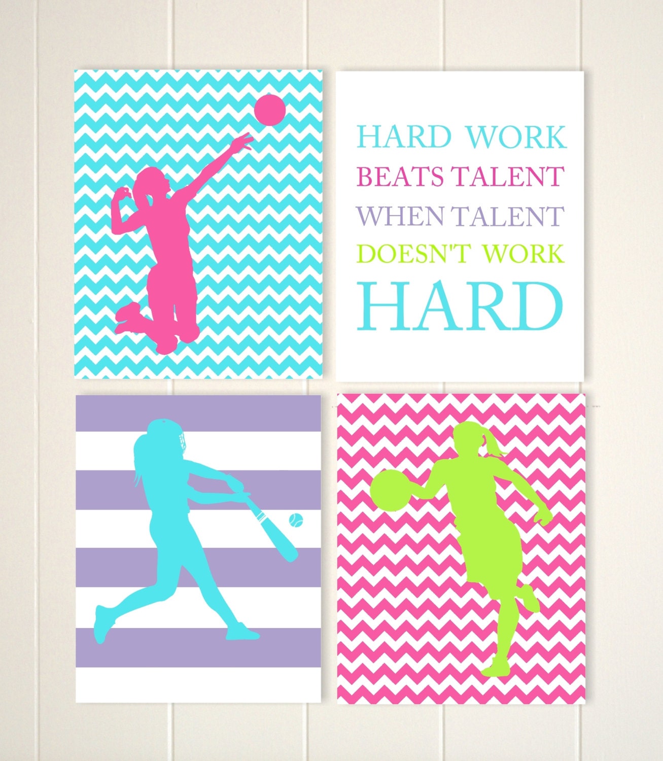 Girl athlete wall art sports gift gift for teen girl | Etsy