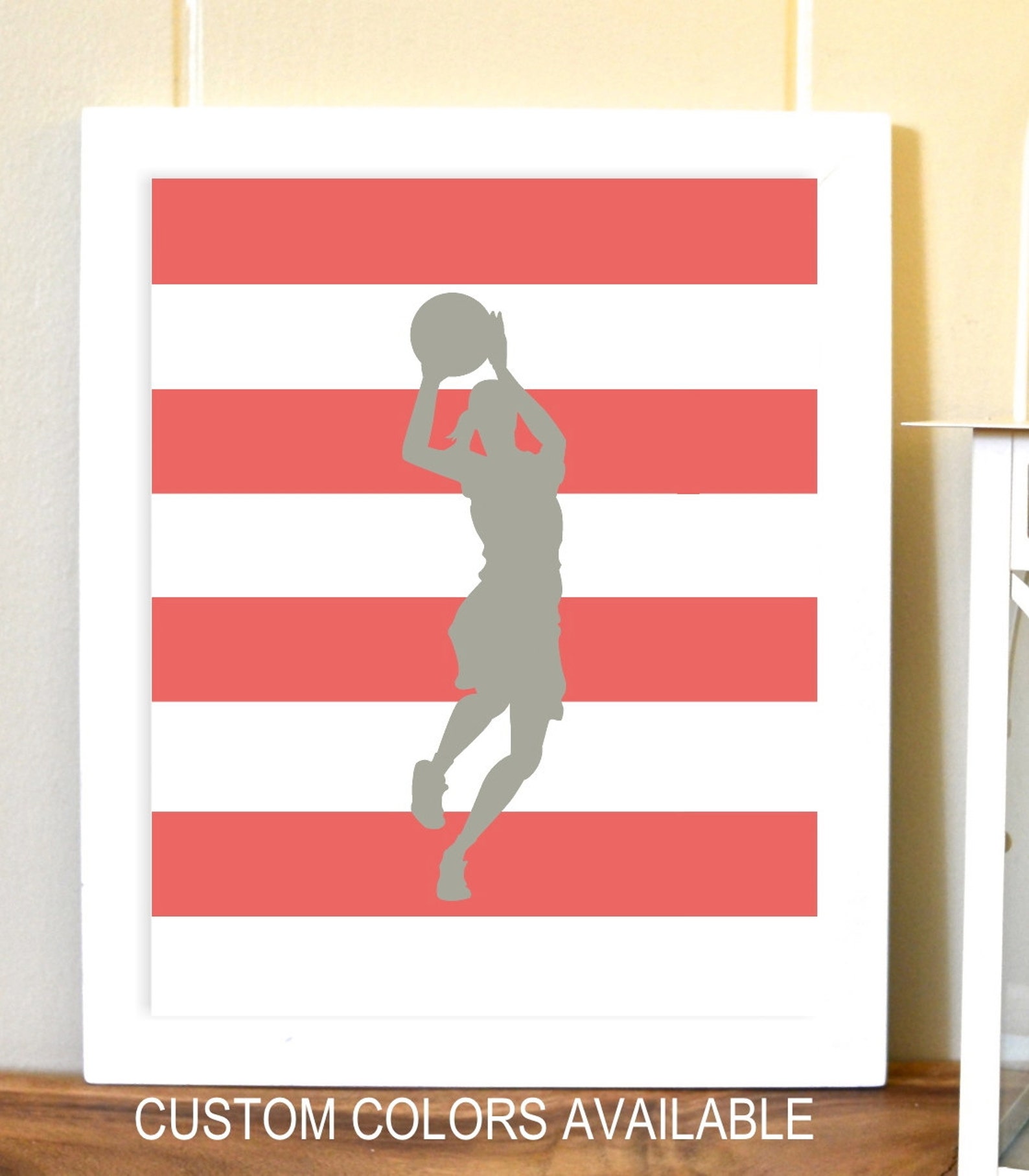 Girls Wall Art, Basketball, Dorm Poster, Girls Motivational Art, Girls ...