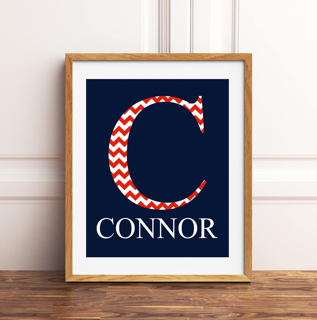 Baby Boy Nursery Wall Art Monogram Nursery Art Boys Room - Etsy