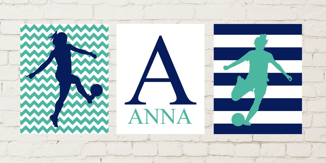 Soccer Girl Wall Art, Soccer Room Decor, Pre Teen Girl Art, Gift for ...