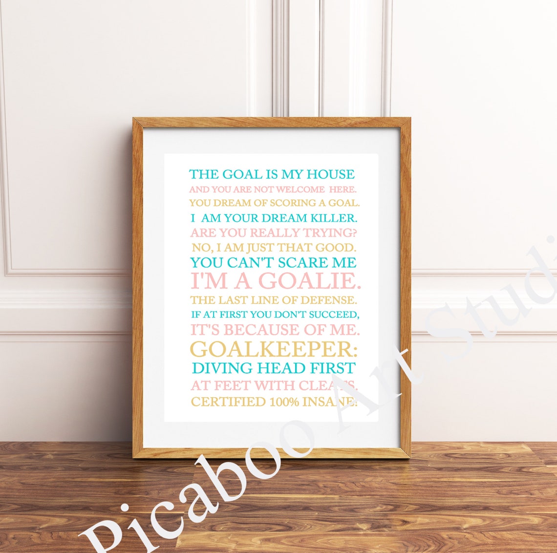 Inspirational Soccer Art Goalie Goal Keeper Soccer Quote - Etsy