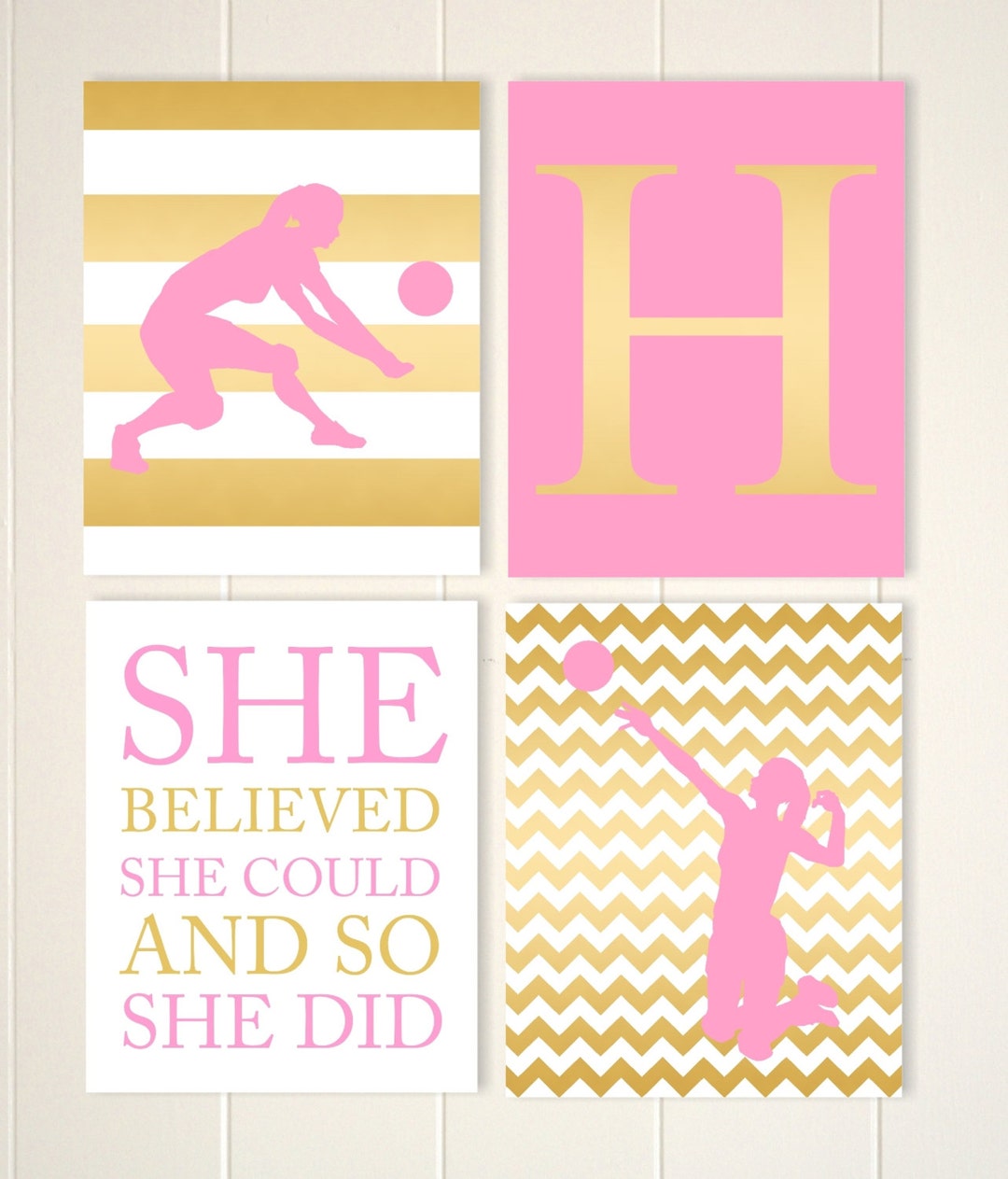 Volleyball Girl Wall Art, Teen Girl Gift Idea, Inspirational Sports Art ...