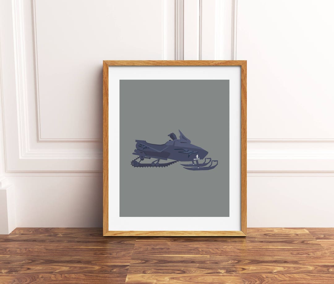 Snowmobile Wall Art, Winter Sports, Boys Room Decor, Boys Room Wall Art ...